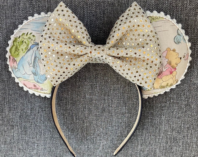 Pooh Mouse Ears, Winnie the Pooh, Mickey Minnie Mouse Ears - Etsy