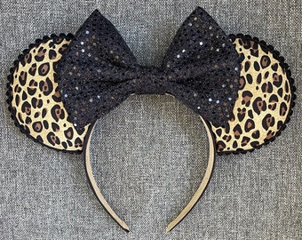 Leopard Print Mickey Mouse Minnie Mouse Ears - Etsy