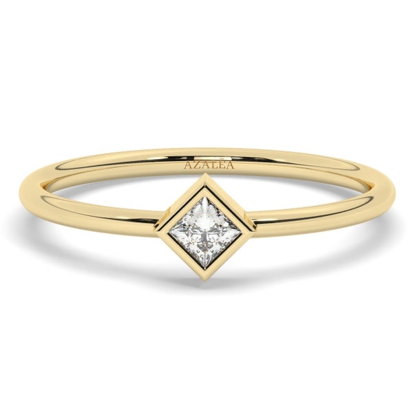 Diamond Stack Ring Etsy