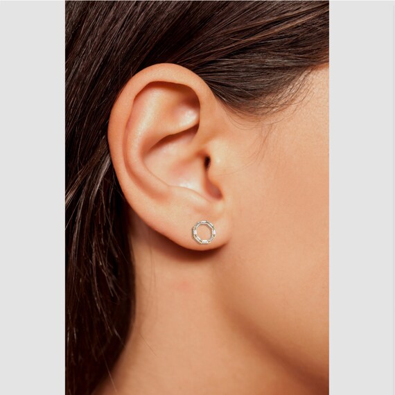 Diamond circle studs store