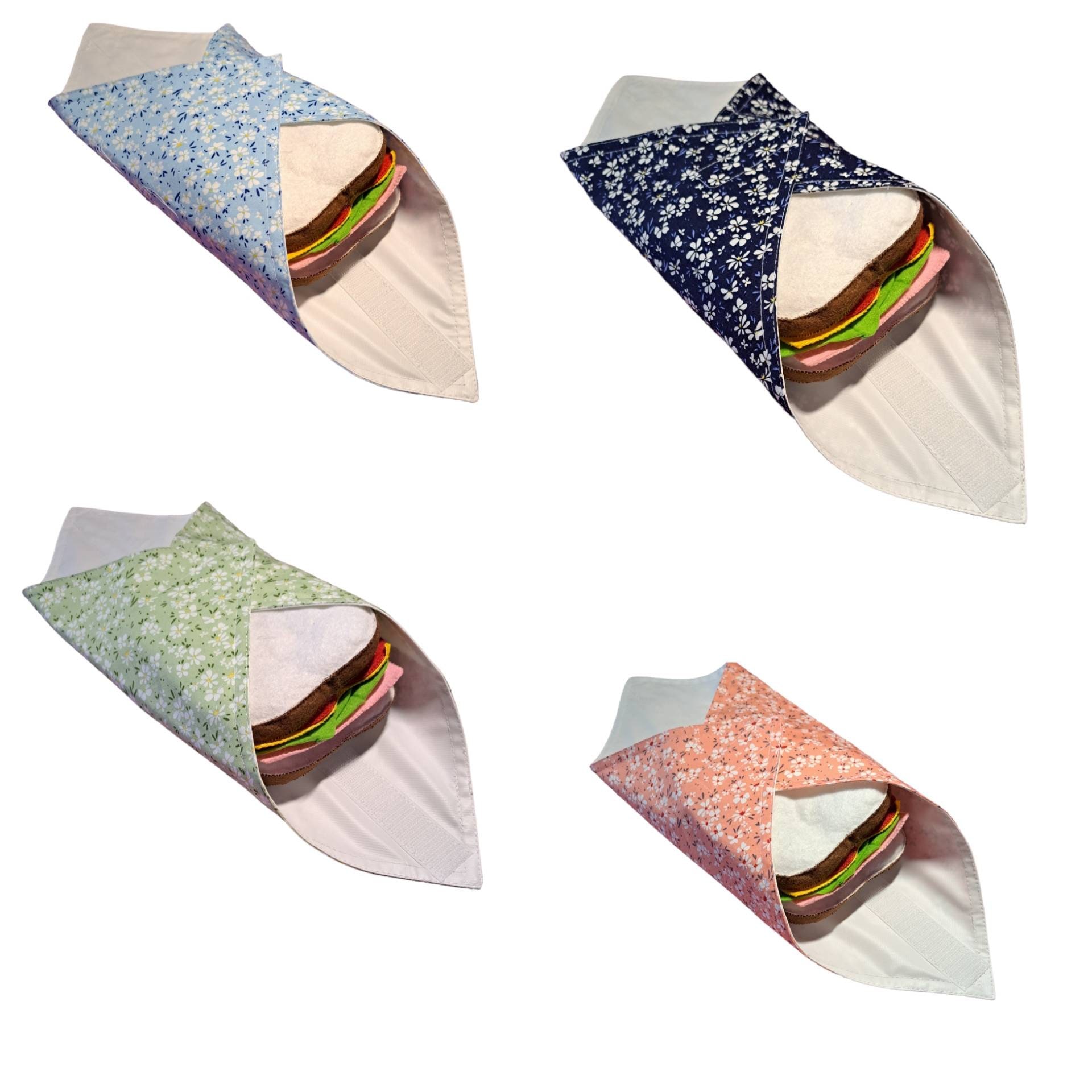 Reusable Sandwich Wraps for Her, Food Wraps, Sandwich Bags, Roll Wrap ...