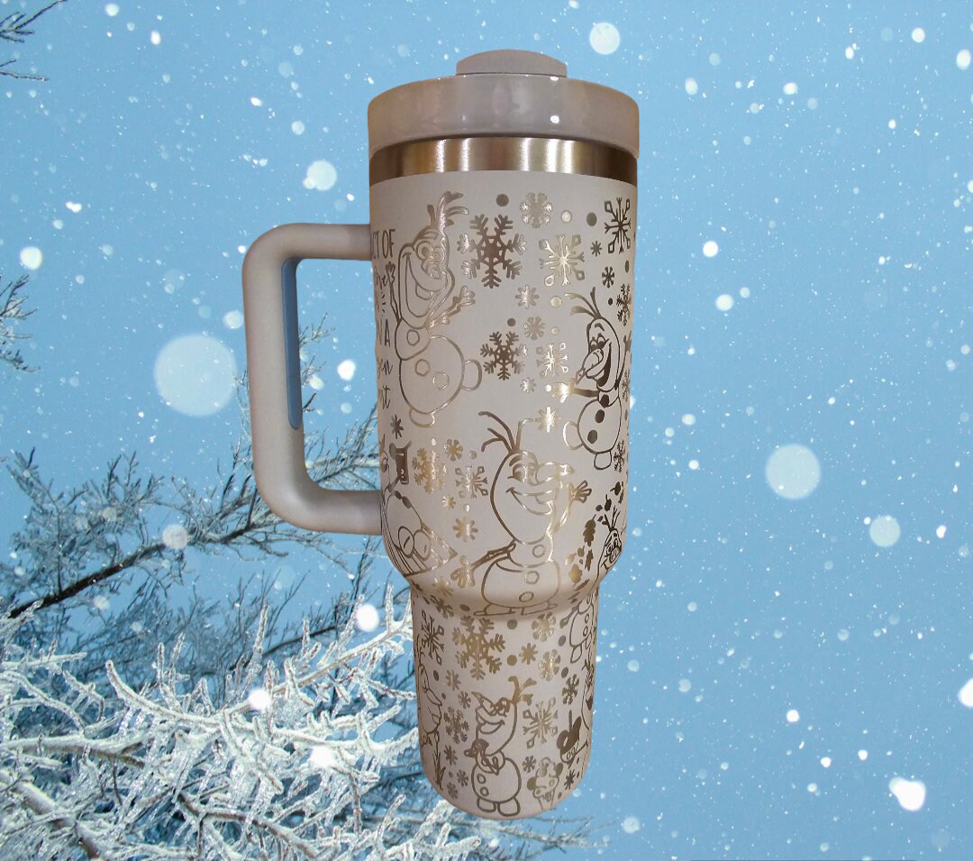 40oz Laser Engraved Olaf Tumbler - Etsy