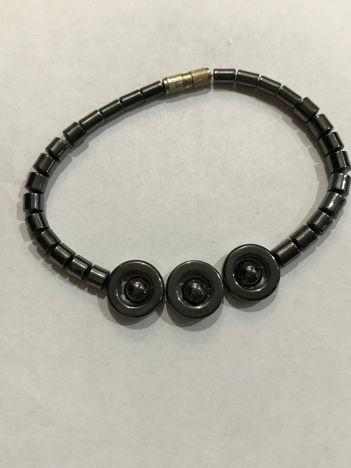 Magnetite Beads Bracelet - Etsy