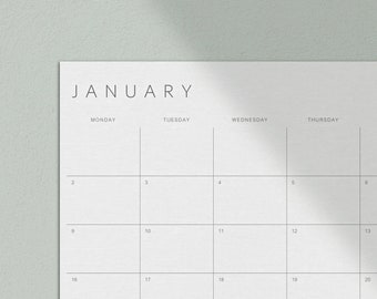 2023 Calendar Printable Digital Monthly Planner Minimalist - Etsy