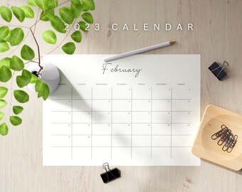 Digital 2023 Calendar Simple and Printable A4 A3 Letter - Etsy