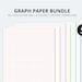 Printable Graph Paper Bundle, 6 Colorful Templates, Colored Graph Paper ...
