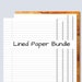 Printable Lined Paper Bundle | 6 Templates Wide, Narrow and College ...