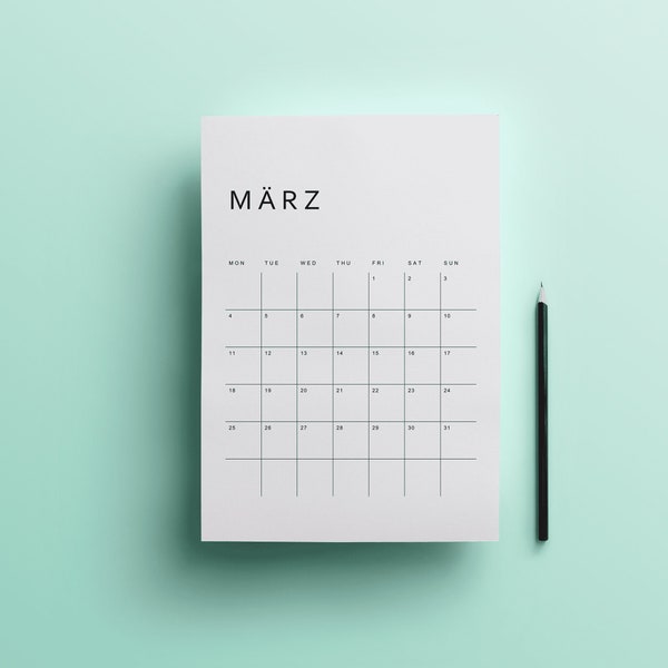 Calendar Zum Ausdrucken 2024 - Etsy