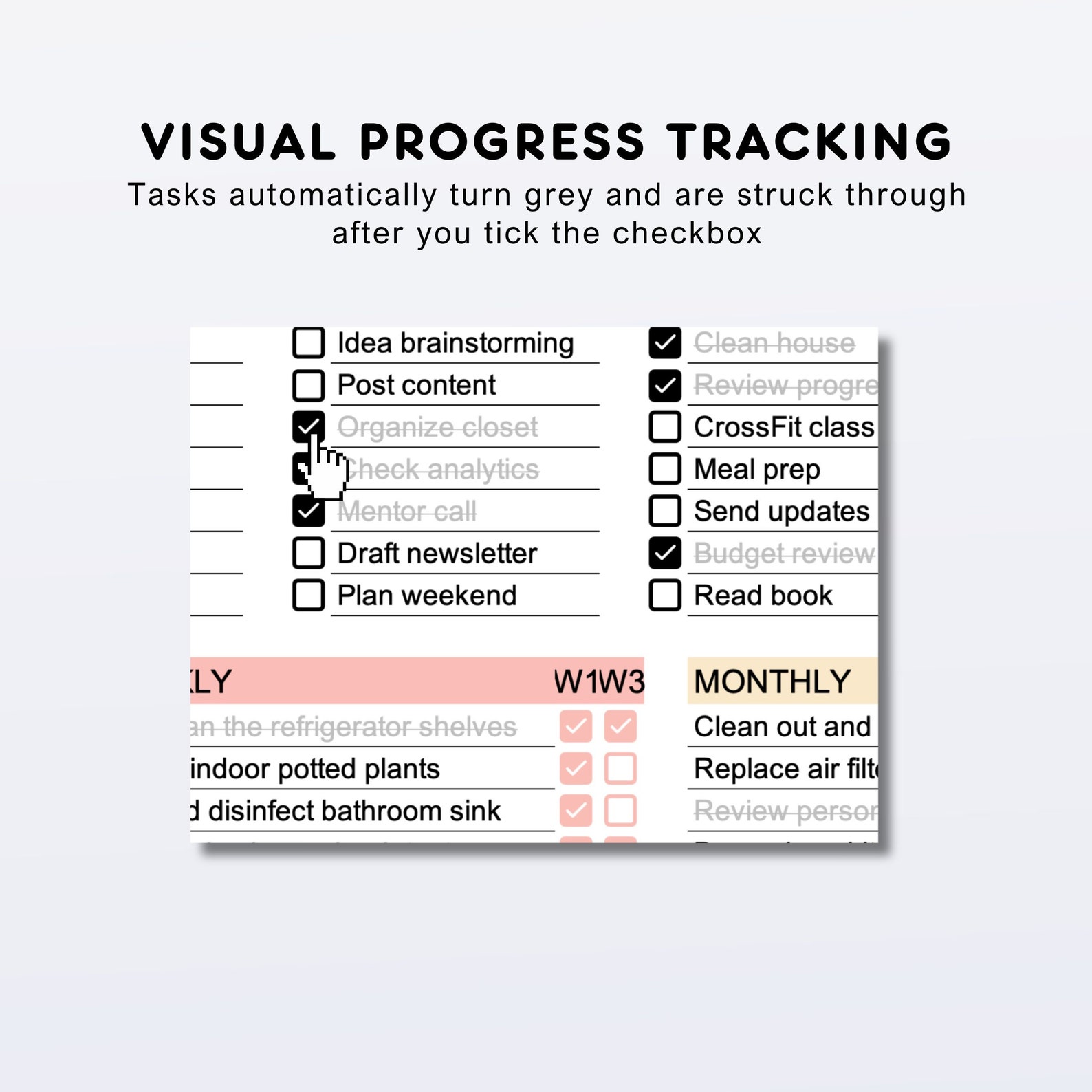 Excel Task Tracker Template: Daily, Weekly, Monthly (digital Download ...