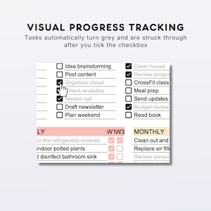 Excel Task Tracker Template: Daily, Weekly, Monthly (digital Download ...
