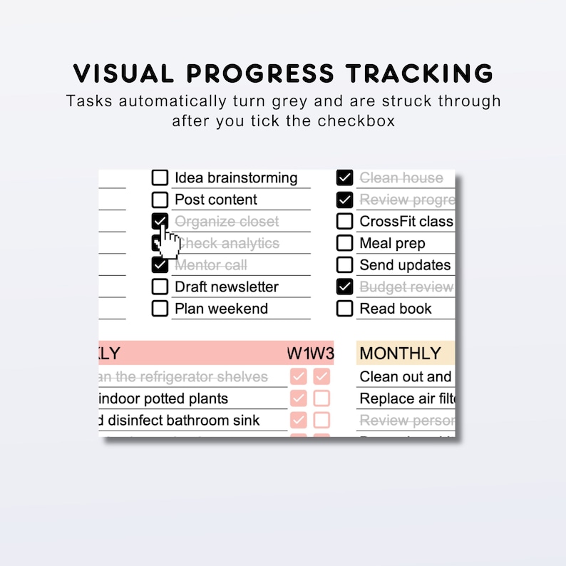 Excel Task Tracker Template: Daily, Weekly, Monthly (digital Download ...