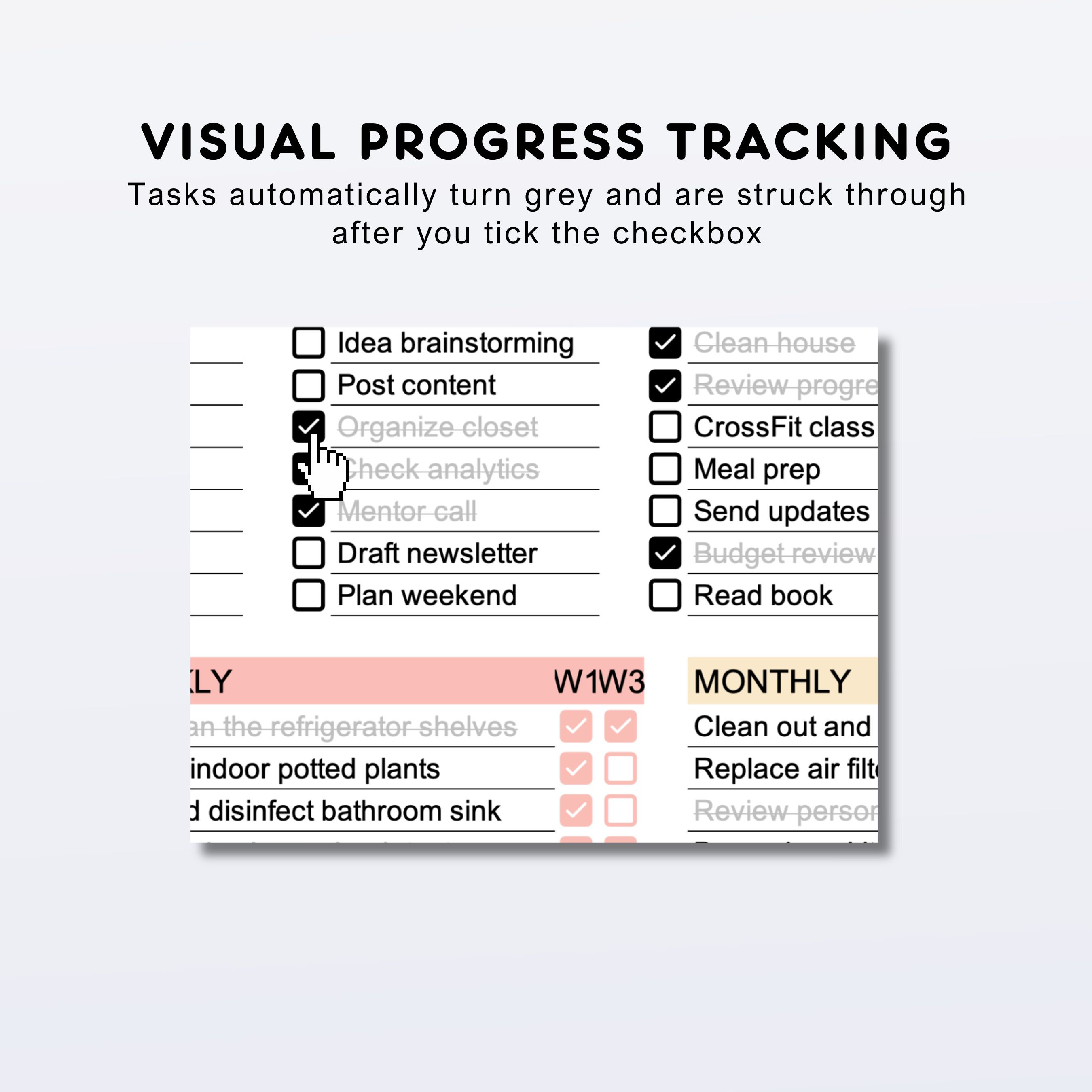 Excel Task Tracker Template: Daily, Weekly, Monthly (digital Download ...