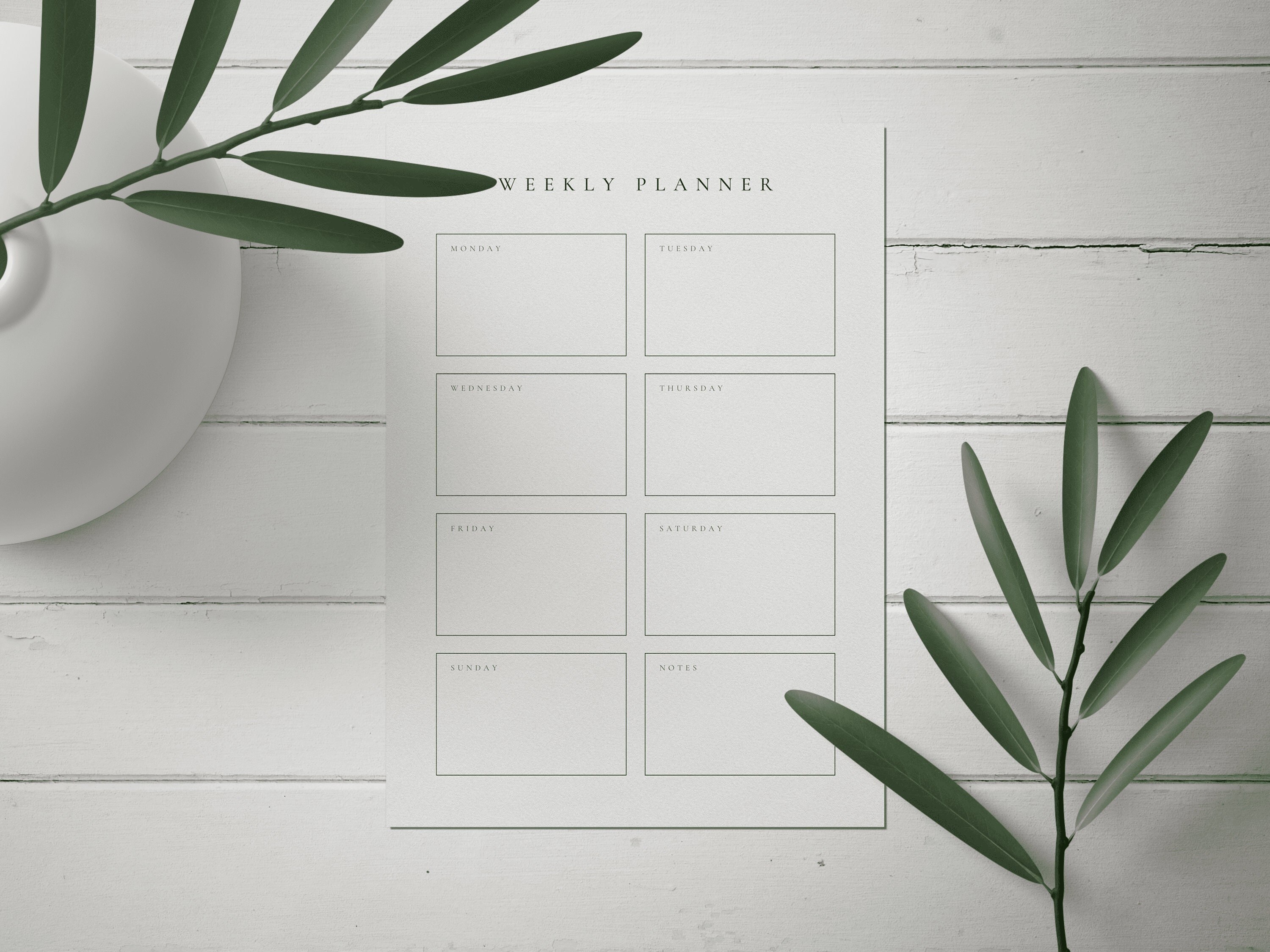 Weekly Planner Printable Minimalist Weekly Planner PDF, Weekly ...