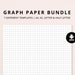 Printable Note Paper Bundle, Lined Graph Dot Grid Paper, 18 Different ...