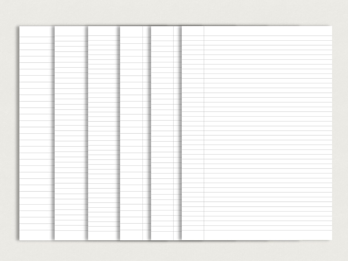 Printable Note Paper Bundle Lined Graph Dot Grid Paper 18 - Etsy