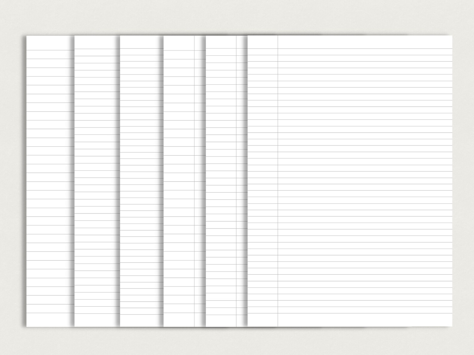 Printable Note Paper Bundle: Lined, Graph, Dot Grid (A4 & Letter ...