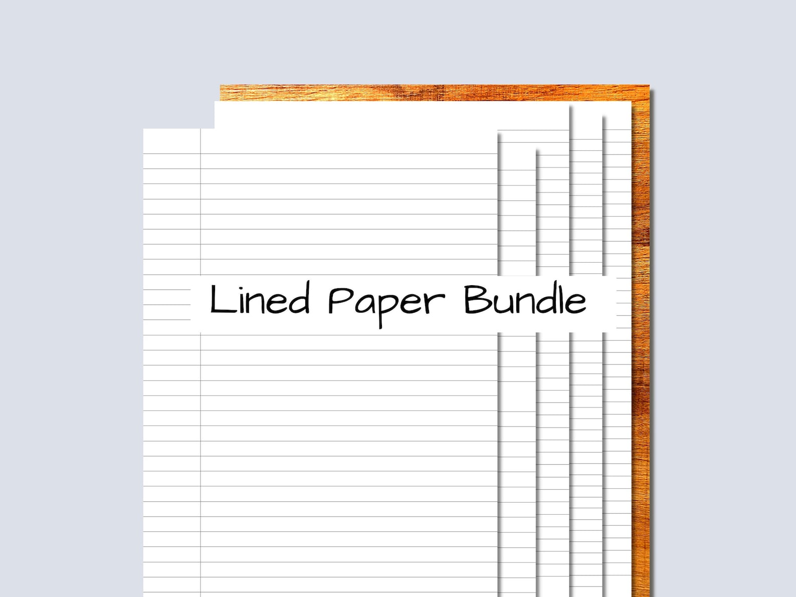 Printable Lined Paper Bundle 6 Templates Wide, Narrow and College Ruled ...