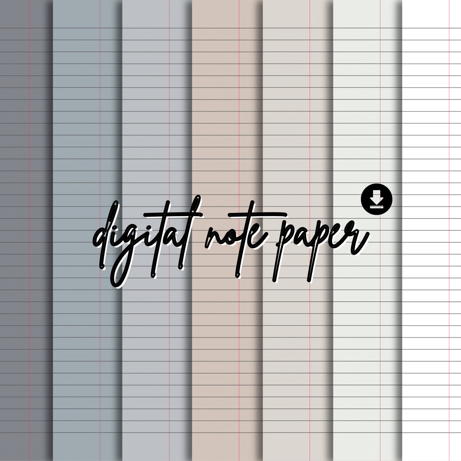 Earthy Lined Digital Paper: A4, Letter Sizes (PDF) - Etsy