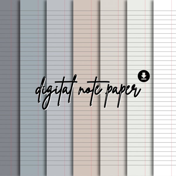 Digital Notebook Paper - Etsy