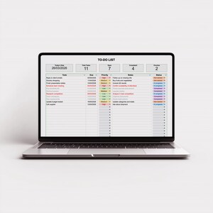 Simple to Do List Google Sheets: Digital Task Tracker, Spreadsheet ...