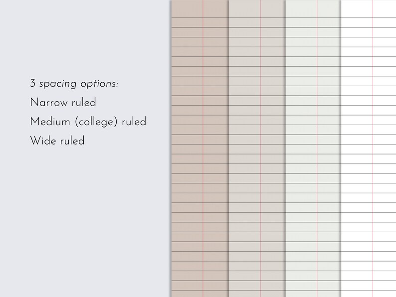 7 Digital Notebook Paper Templates Digital Paper Pack Lined Paper for ...