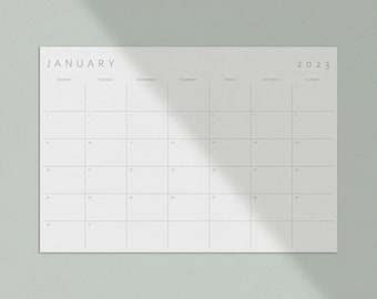 Blank Monthly Calendar printable - Etsy