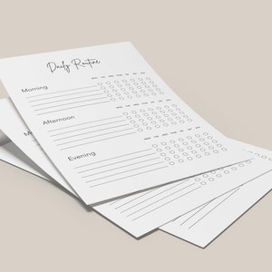 Daily Routine Template PDF Printable and Digital Daily Habits - Etsy
