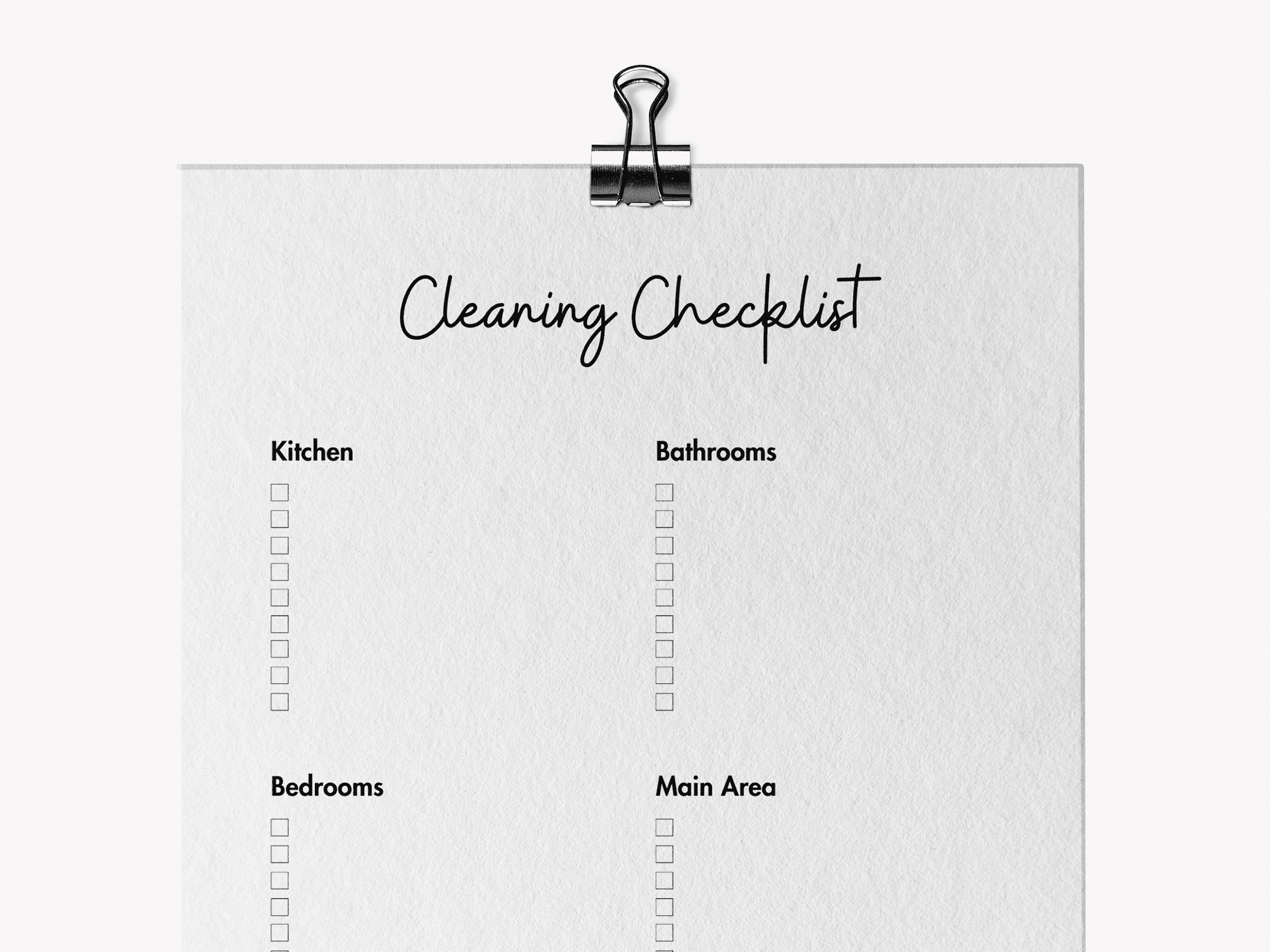 Cleaning Checklist Printable and Digital PDF With Fillable - Etsy