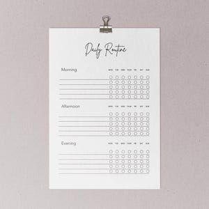 Daily Routine Planner Morning, Afternoon, Evening | Printable Daily ...