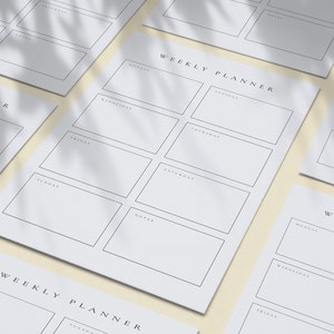 Weekly Planner Printable Minimalist Weekly Planner PDF, Weekly ...