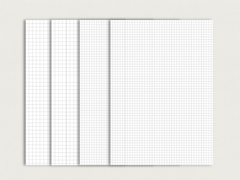 Printable Note Paper Bundle Lined Graph Dot Grid Paper 18 - Etsy