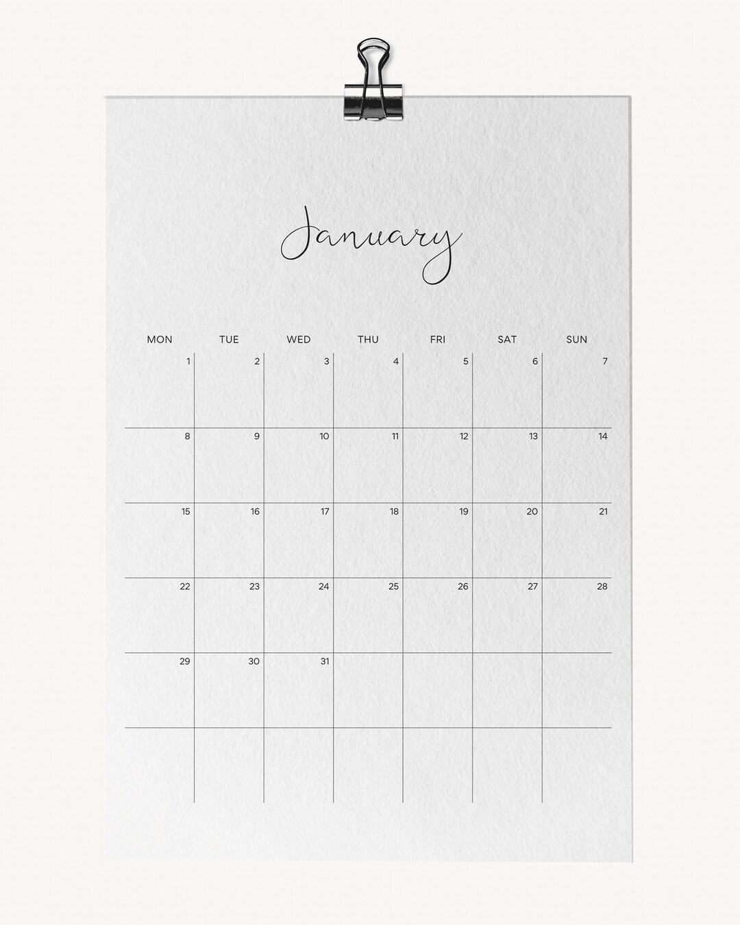 Printable Monthly Calendar 2024 Minimalist Calendar PDF - Etsy Australia