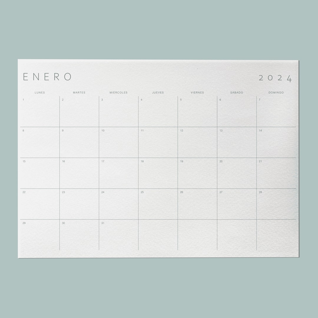 Calendar 2024 Spanish Calendario Español Monthly Calendar 2024 Download ...