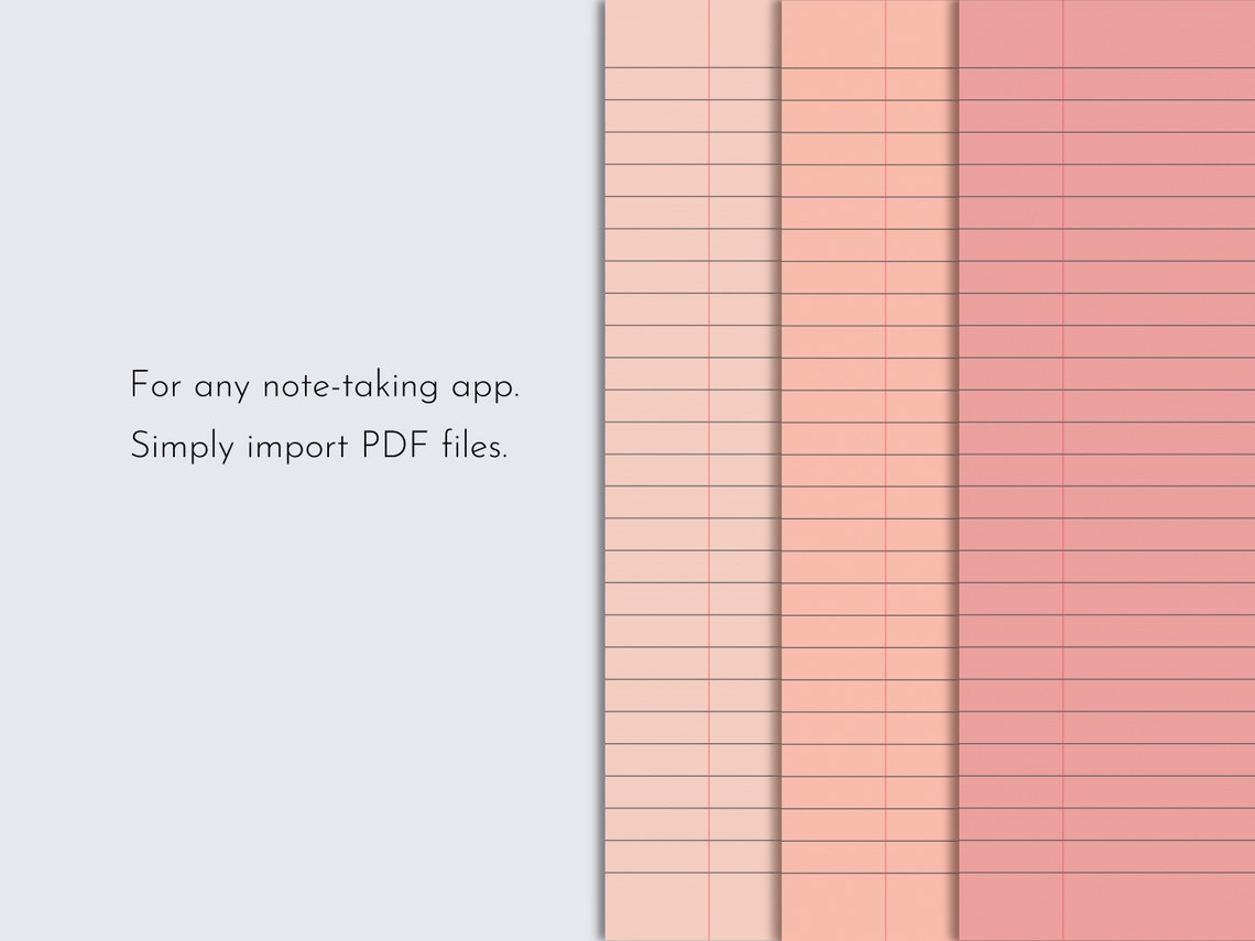 Digital Notebook Paper Digital Paper Pack Lined Paper for - Etsy