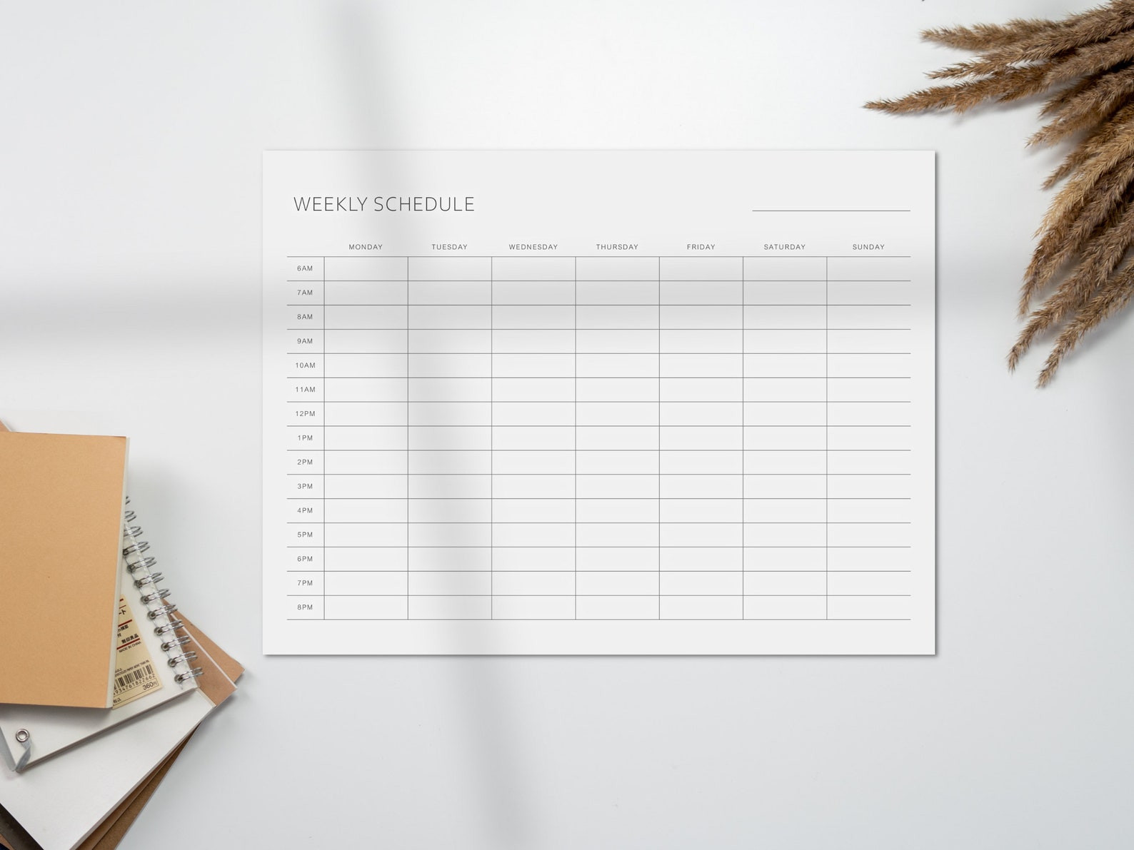 Minimalist Weekly Planner Printable Daily Planner Template - Etsy