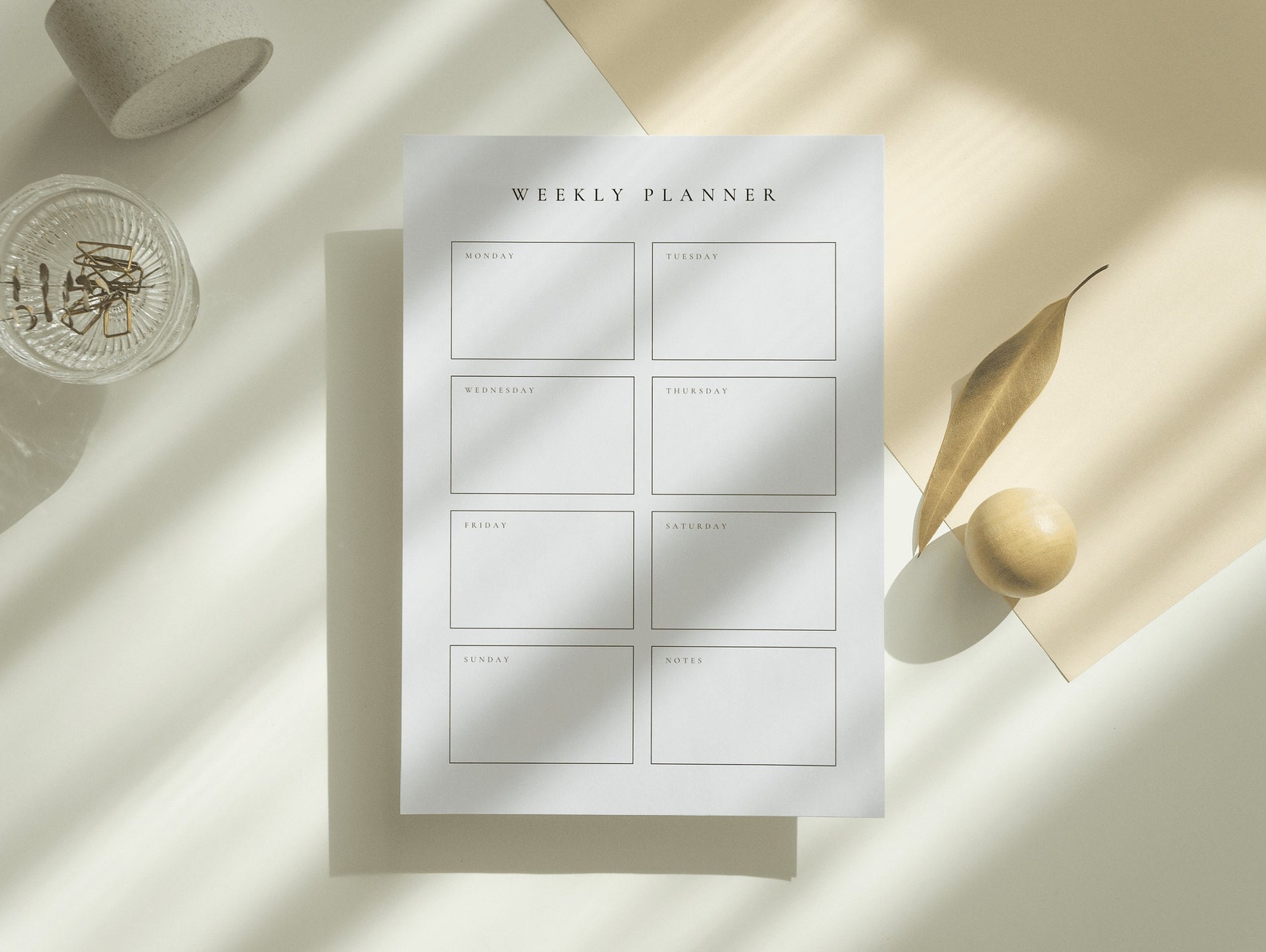 Weekly Planner Printable Minimalist Weekly Planner PDF, Weekly ...