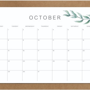 2024 Calendar Printable Monthly Planner Floral Watercolour Aesthetic ...