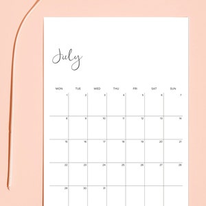 2024 Calendar Printable Minimalist Calendar PDF Monthly Planner 2024 ...