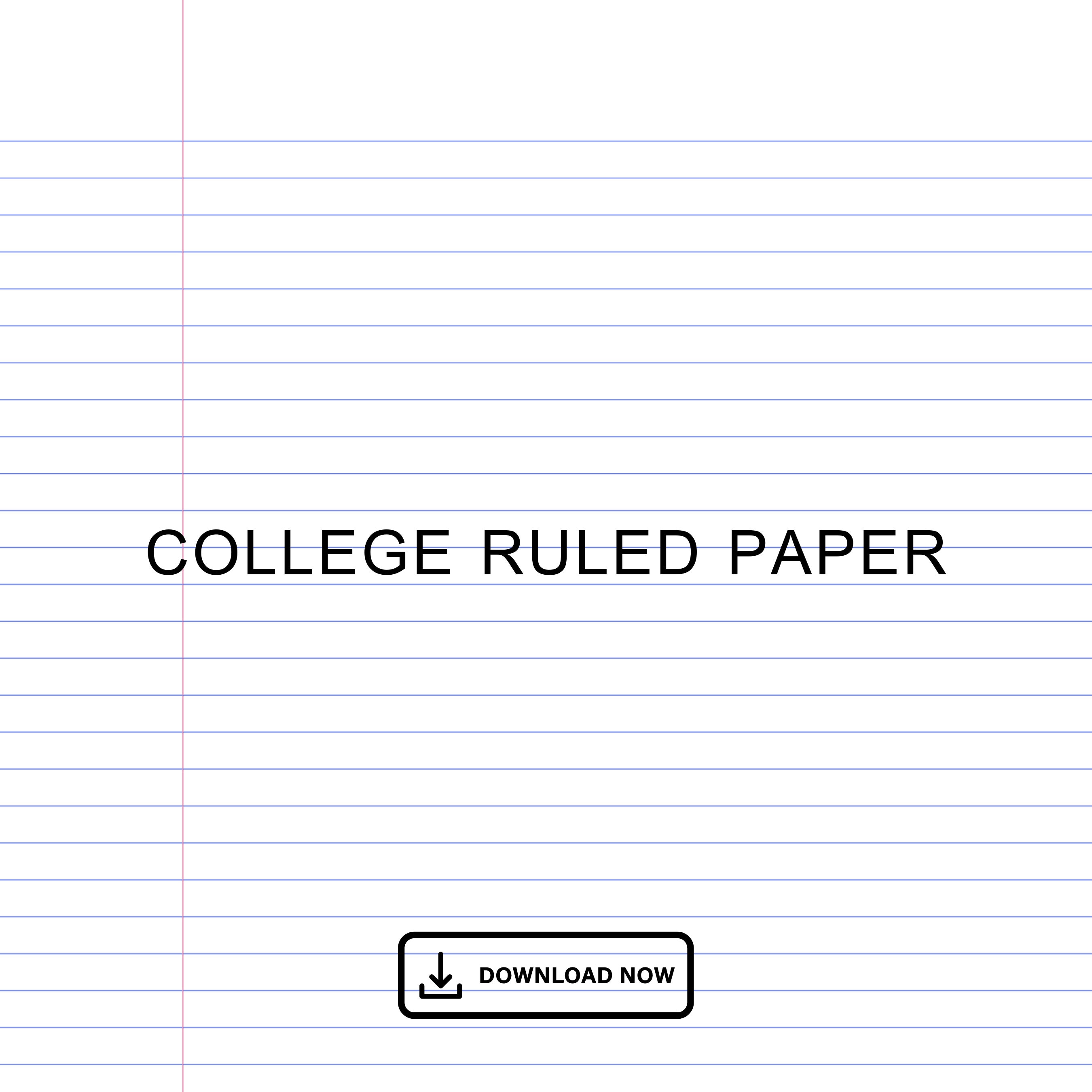 Lined Paper Printable Notebook Inserts College Ruled Paper 7.1mm ...