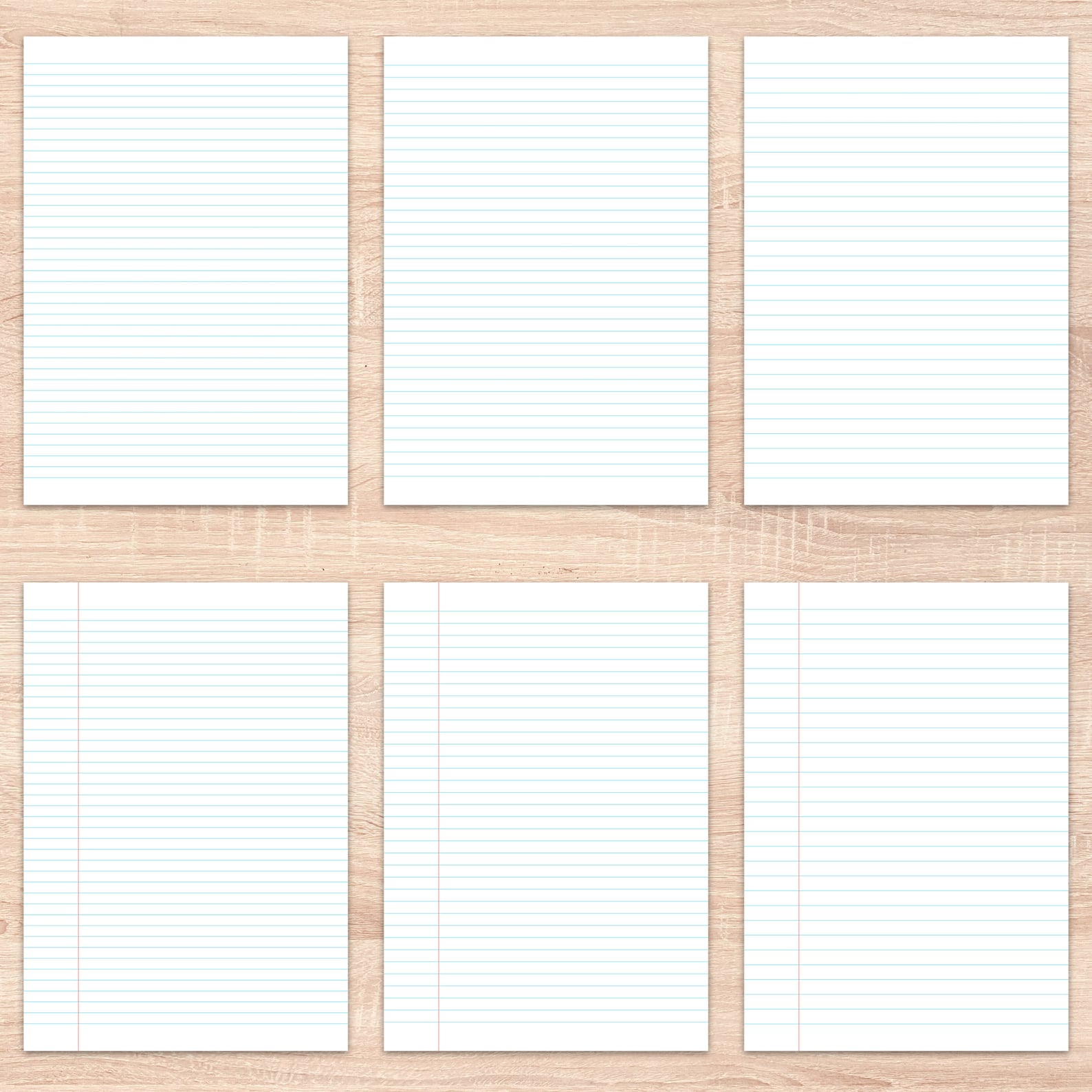 Printable Lined Paper Bundle: A4 & Letter Sizes (PDF Download) - Etsy