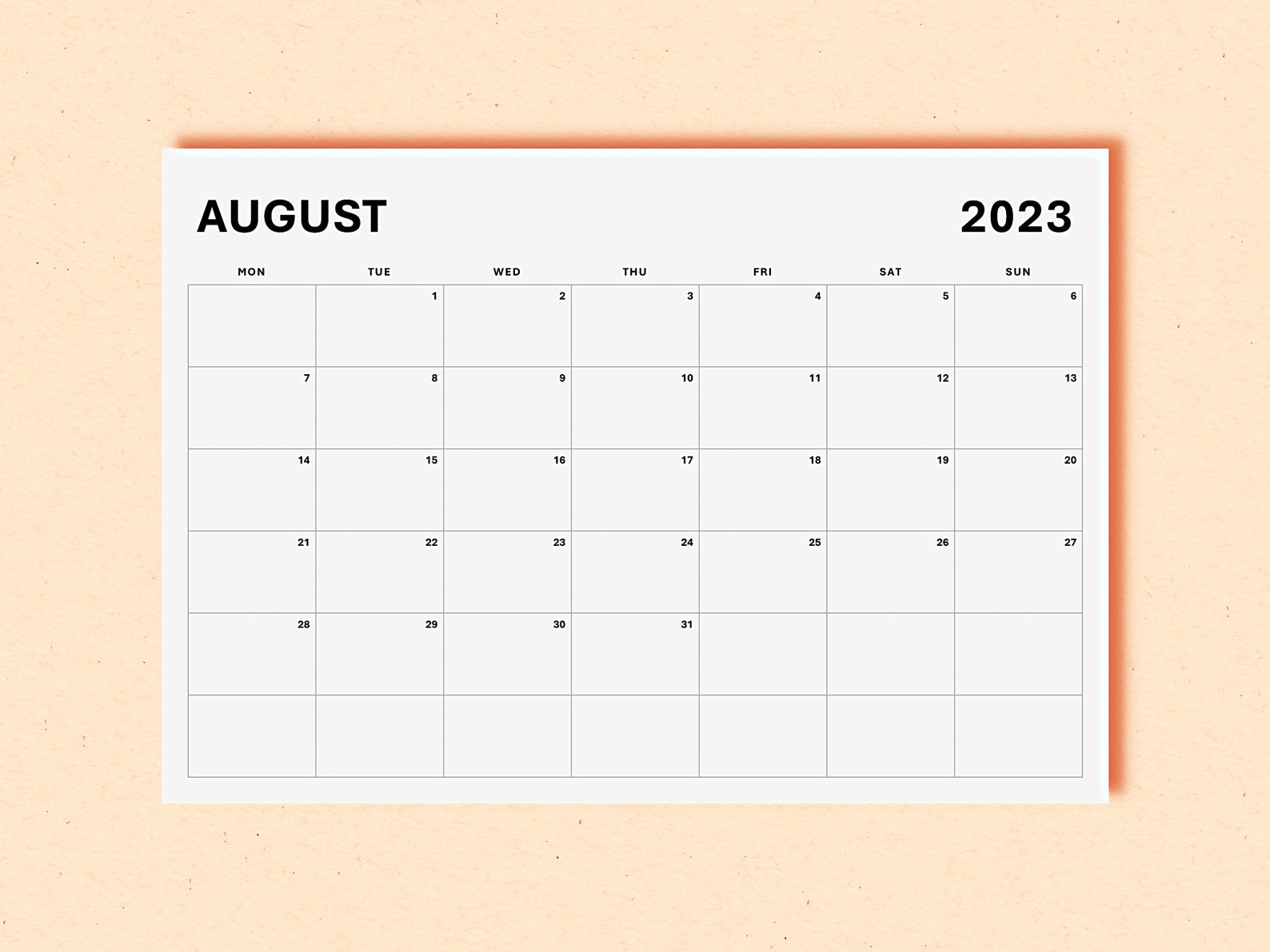 2023 Calendar Printable Minimalist Monthly Planner 2023 - Etsy
