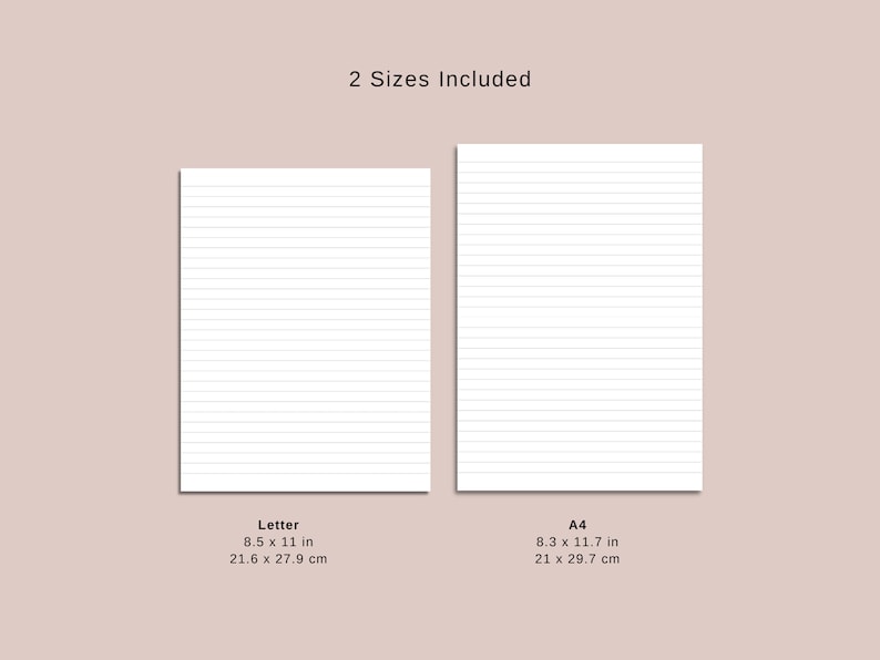 Printable Lined Paper Bundle Printable Templates Ruled Pages Wide ...
