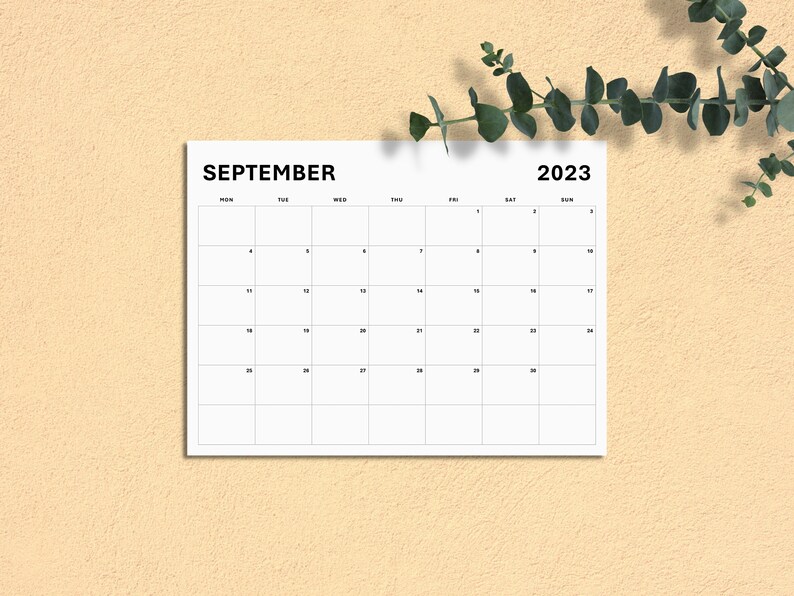 2023 Calendar Printable Minimalist Monthly Planner 2023 - Etsy