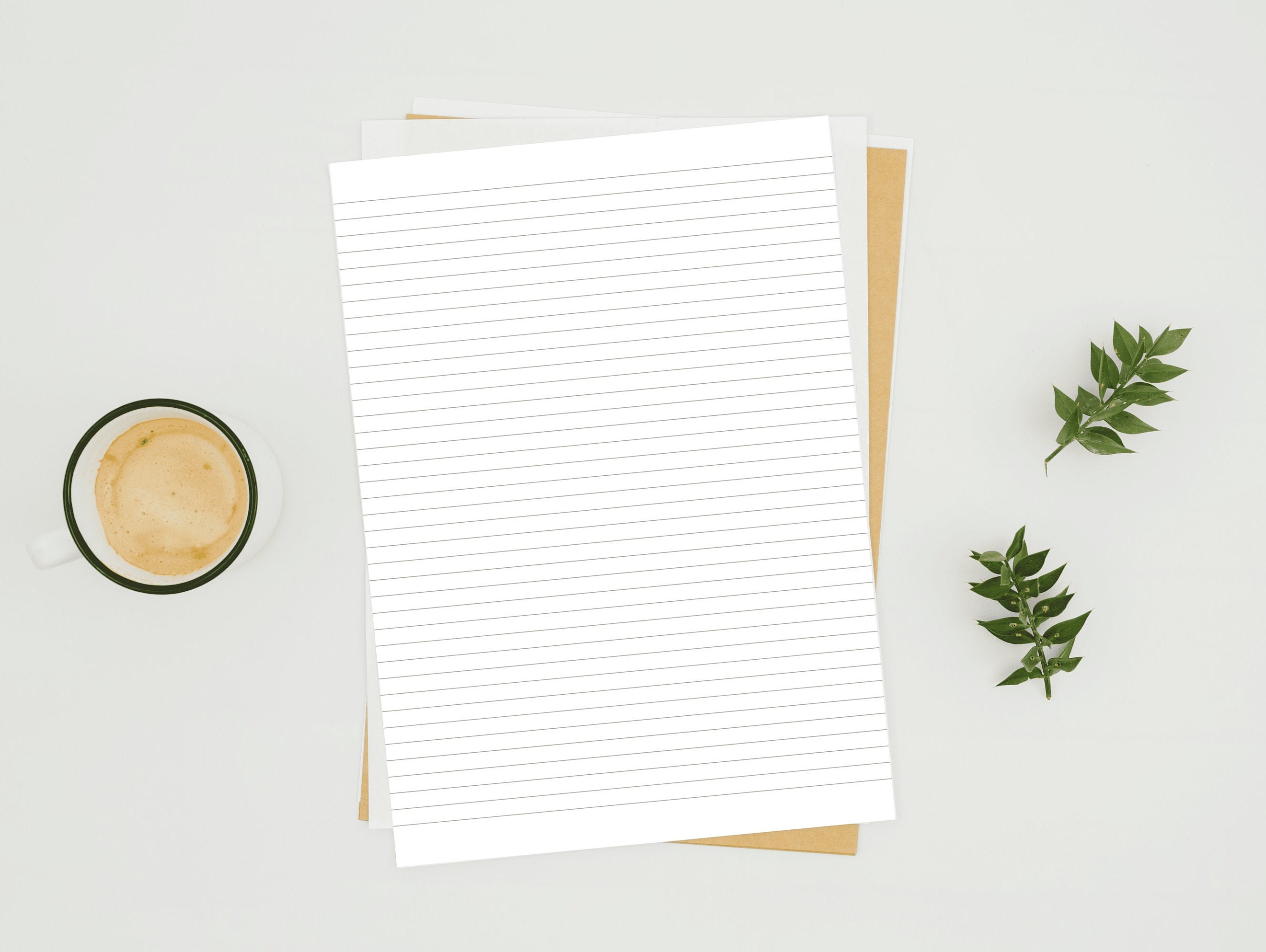 Printable Lined Paper Bundle: A4 & Letter Sizes (PDF Download) - Etsy
