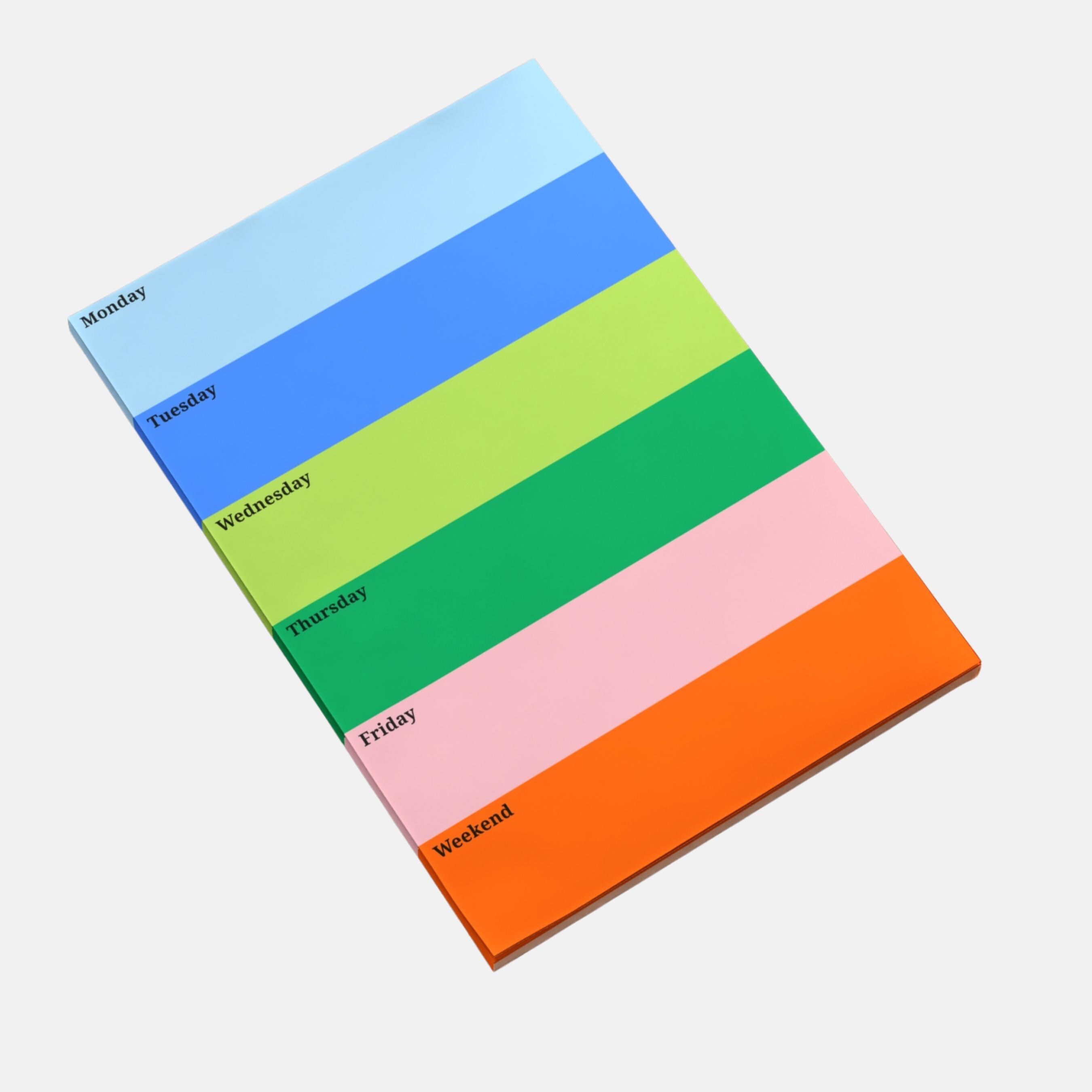 Weekly Planner Sticky Notepad – 4x6" Colorful Post-it® Organizer - Etsy