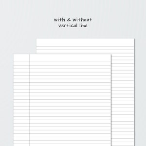 Printable Lined Paper Bundle | 6 Templates Wide, Narrow and College ...