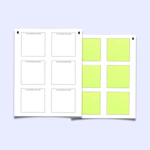Printable Sticky Note Templates: 3x3" & 4x4" Sizes (digital Download ...