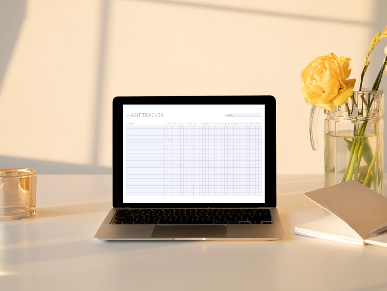 Monthly Habit Tracker Printable Habit Tracker Landscape Goal - Etsy