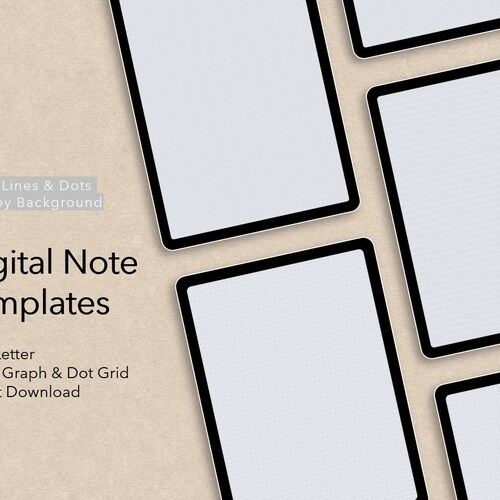 Digital Paper Templates for Note Taking Lined Dot Graph - Etsy