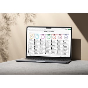 Weekly Planner With Checkboxes and Progress Tracker Weekly Checklist ...